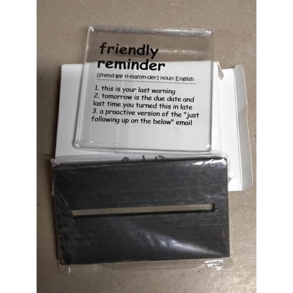 Office | Friendly Reminder Desk Sign Act Fast Fun Practical | Poshmark